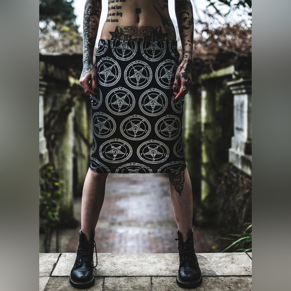 Killstar | Skirts | Killstar Baphomet Pencil Mini Skirt Gothic | Poshmark